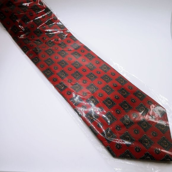 Sarra | Accessories | New Mens Tie Sarra Men Pai 0 Silk Red Blue Sqaure ...